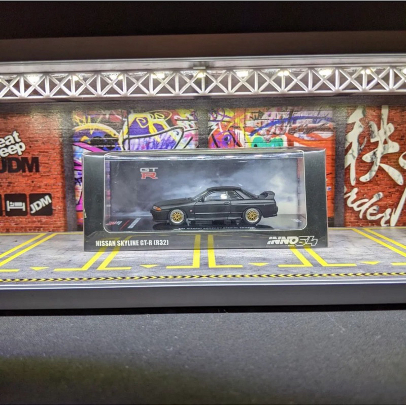 Inno64 Nissan Skyline GTR R32 Matte Black w BBS Limited Production ...