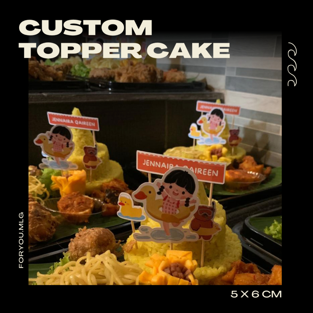 Custom Cake Topper/Tumpeng | Shopee Malaysia