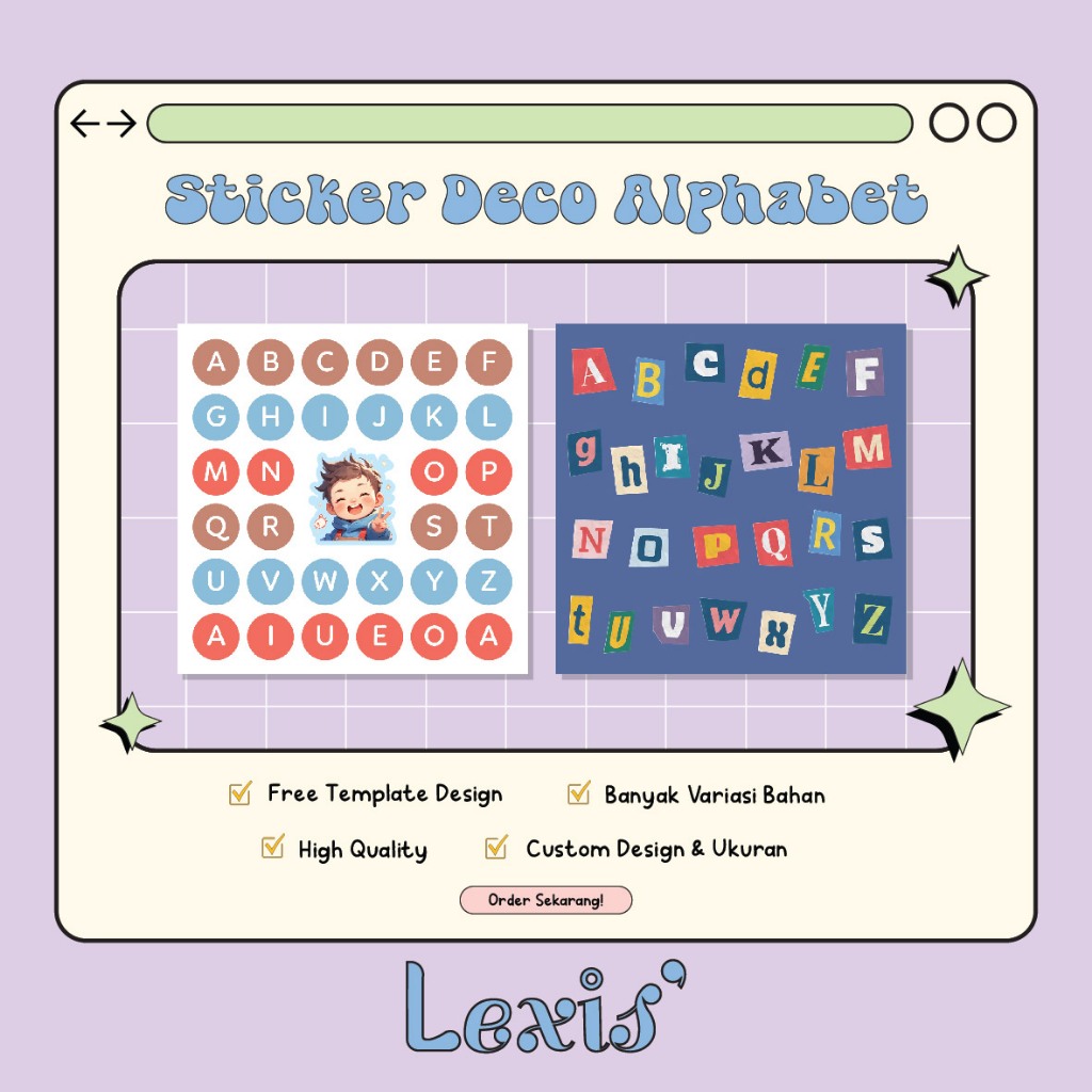 Deco ALPHABET STICKER / AESTHETIC STICKER / LETTER STICKER / DECO ...