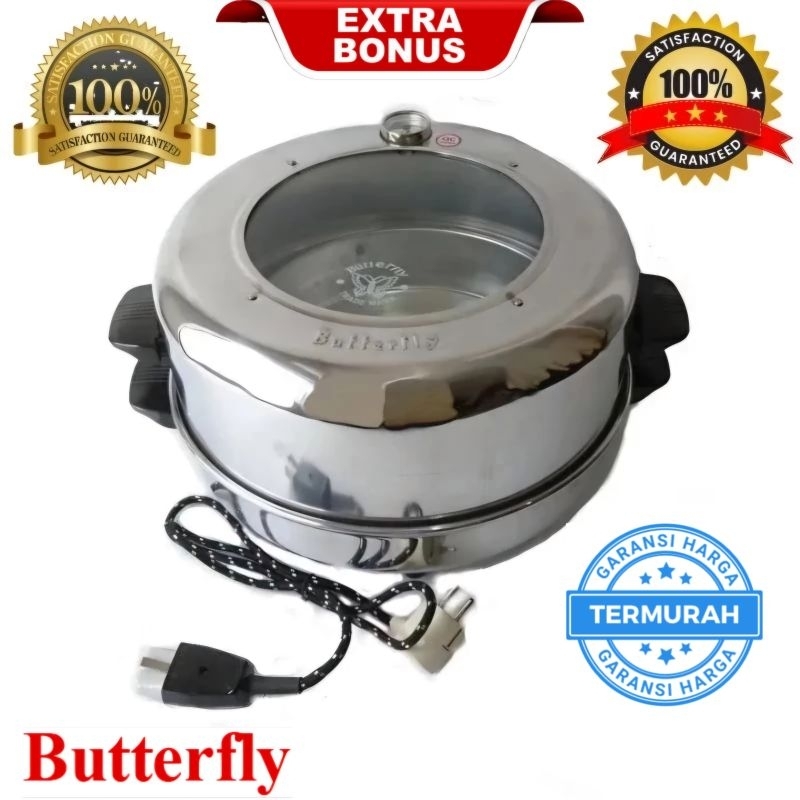 Butterfly Electric Round Oven 800 Watt Premium Aluminum Baking Pan ...