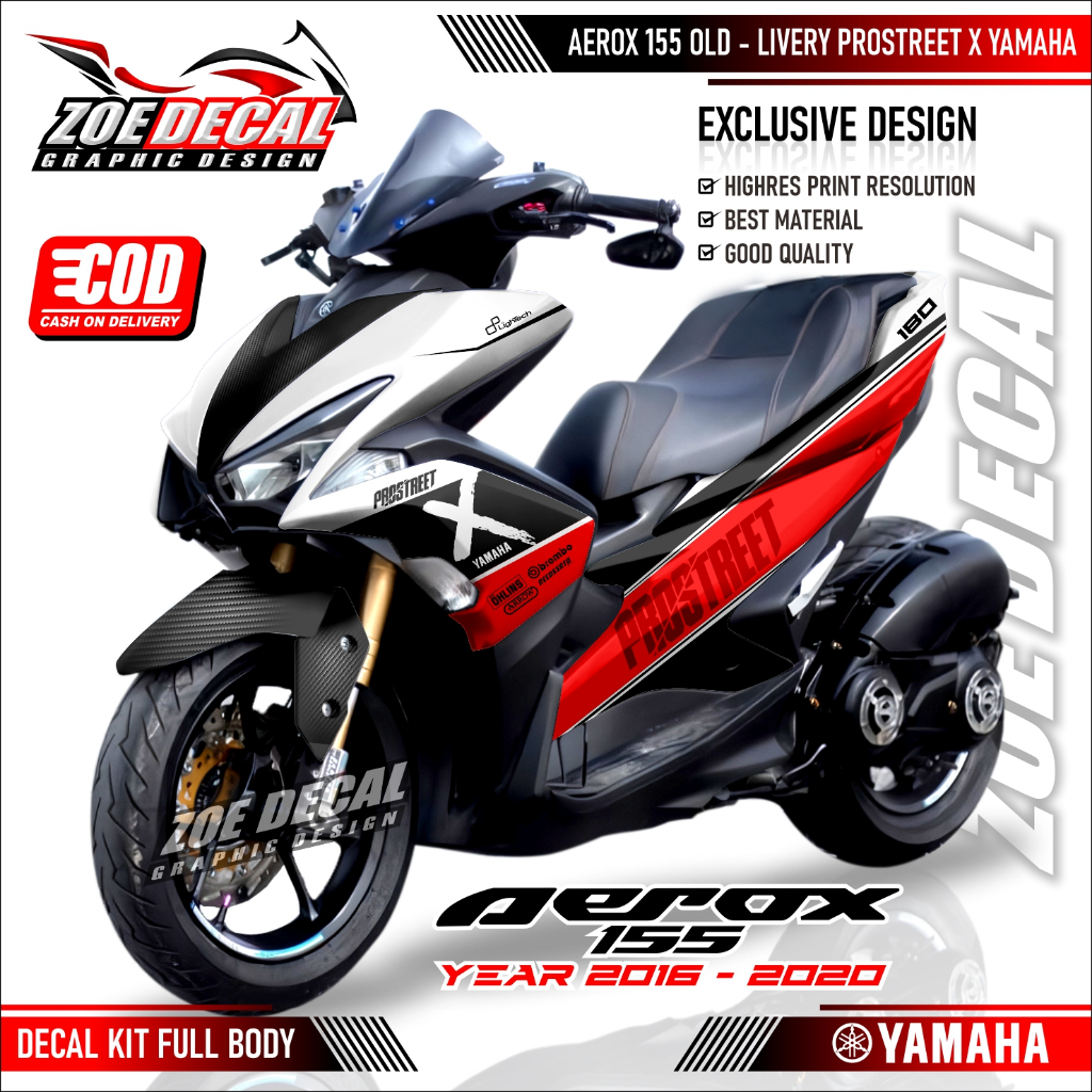 Latest Decal YAMAHA AEROX 155 Old FULL BODY Motif / Livery PROSTREET X ...