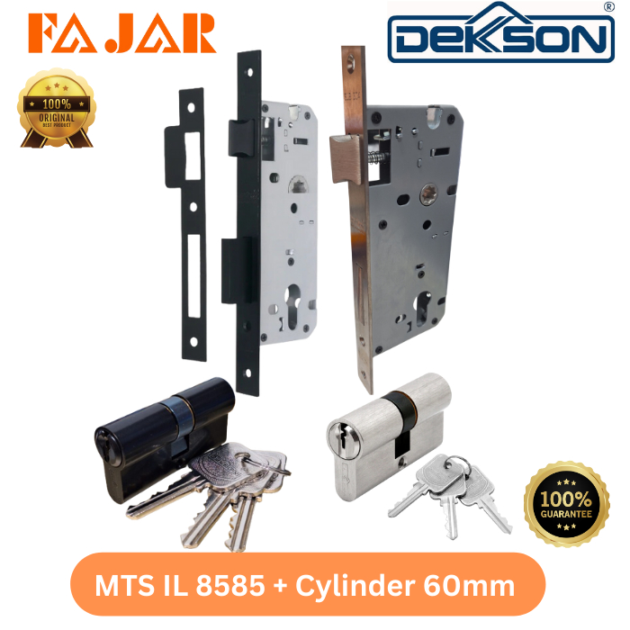 Mortise Lock Dekson 8585 IL DL + Cylinder DC 60MM | Shopee Malaysia
