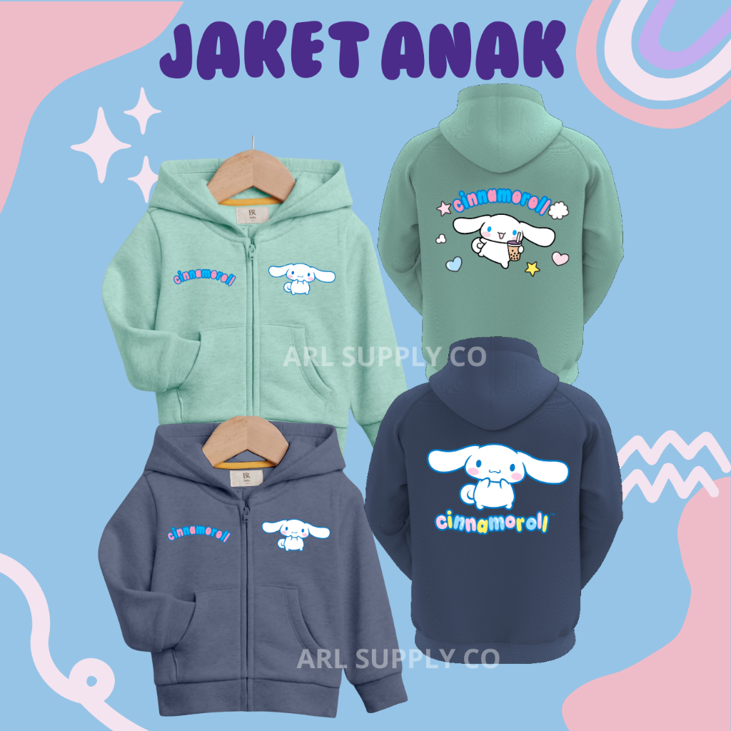 Cinnamoroll Zipper Girls Jacket 2-12 Years Old | Shopee Malaysia