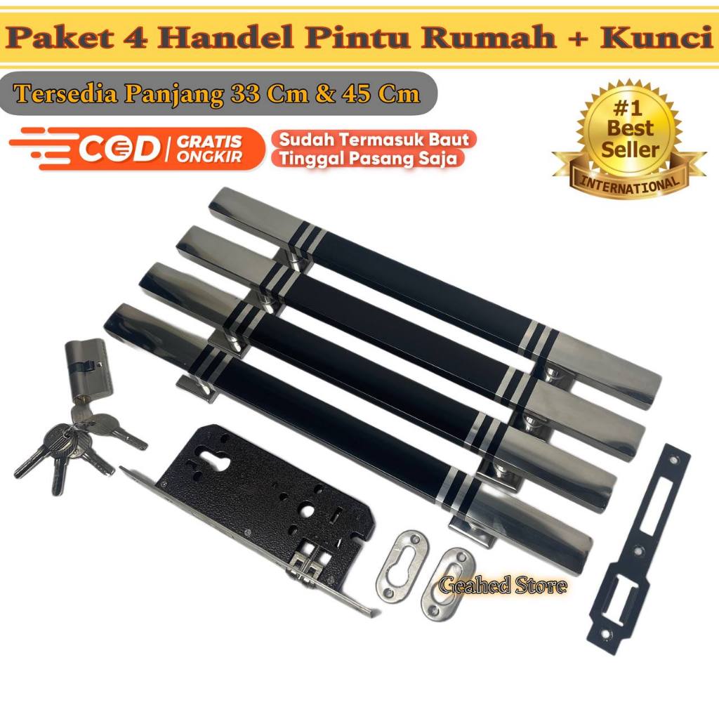 Door Handles 2-door stainless 33cm45cm House Door Handles set body Lock ...