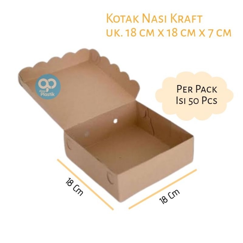 Kraft Rice Box/Caterer Box 18 x 18 (50 pcs) | Shopee Malaysia