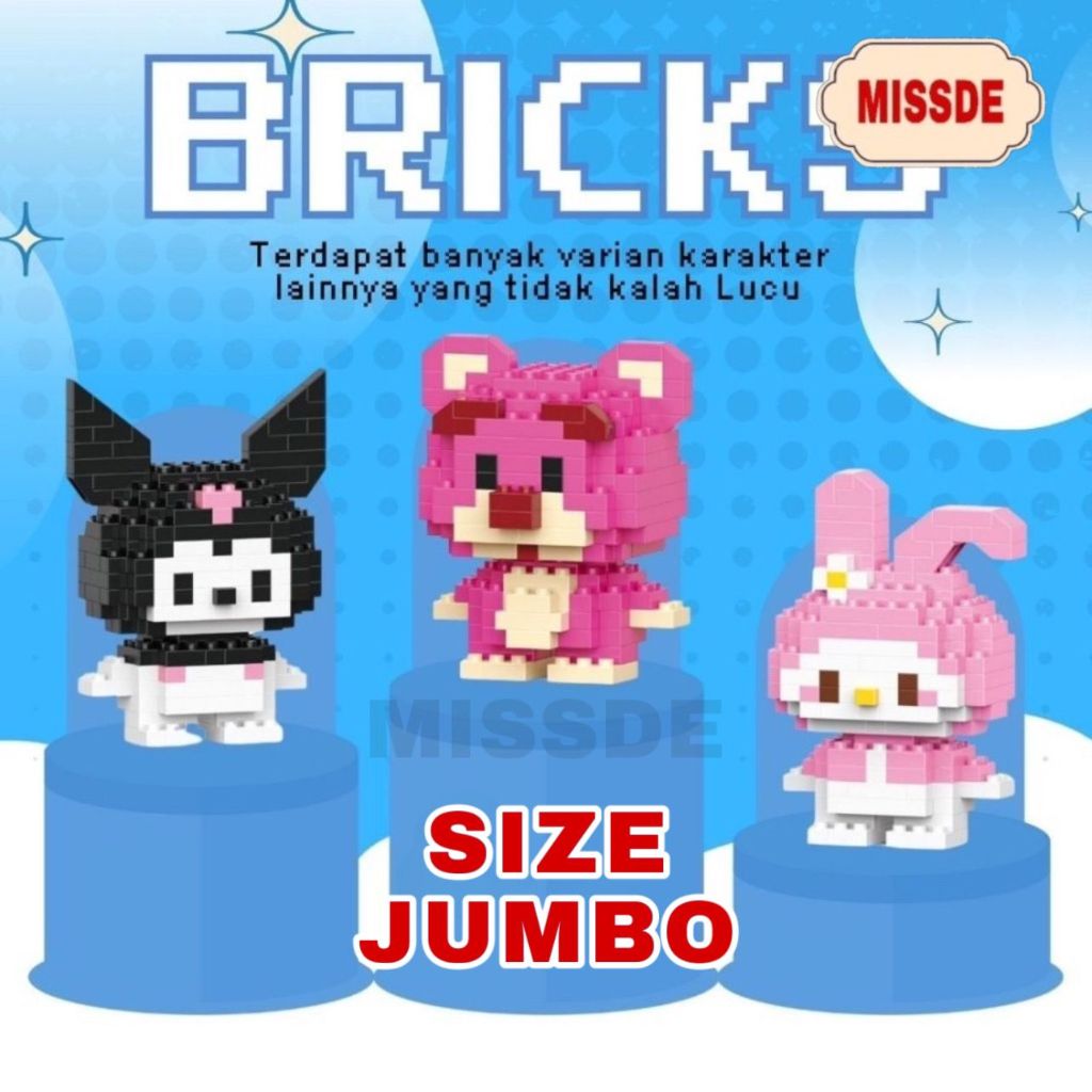 Cartoon NANO BLOCK/JUMBO BRICKS/LEGO JUMBO/SANRIO BRICK/Stacking BLOCK Toys/Children's ...