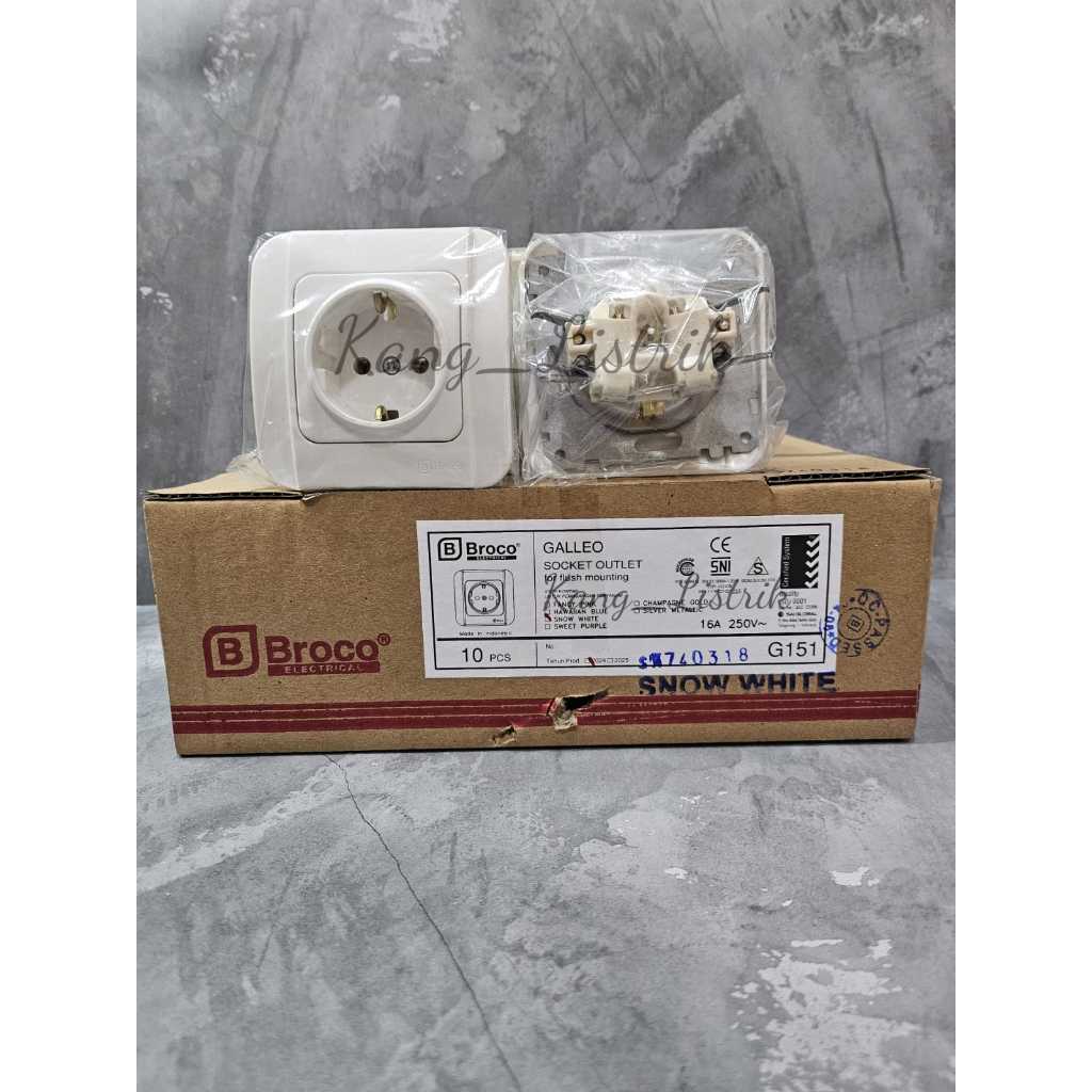 BROCO GALLEO Socket IB G151 WHITE | Shopee Malaysia
