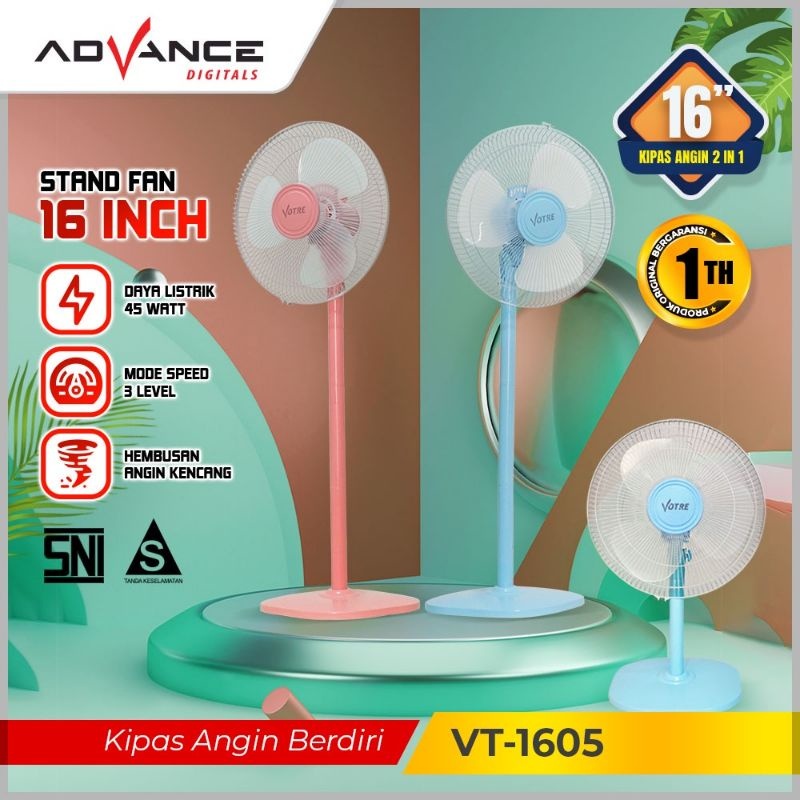Advance standing fan/Stand fan 16 inch 2in1 sitting fan Table fan ...