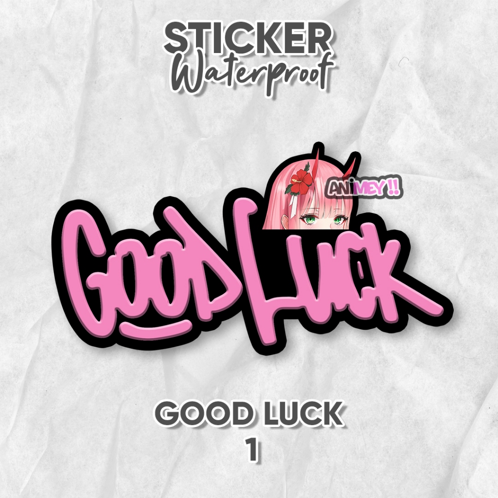 Good LUCK Anime Sticker/waterproof Anime Sticker | Shopee Malaysia