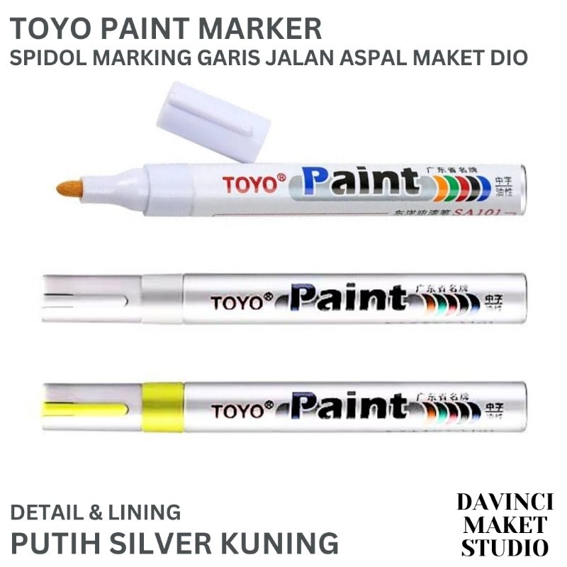PUTIH Toyo Paint Marker - Diorama Road Line Marker Mockup Gundam White ...