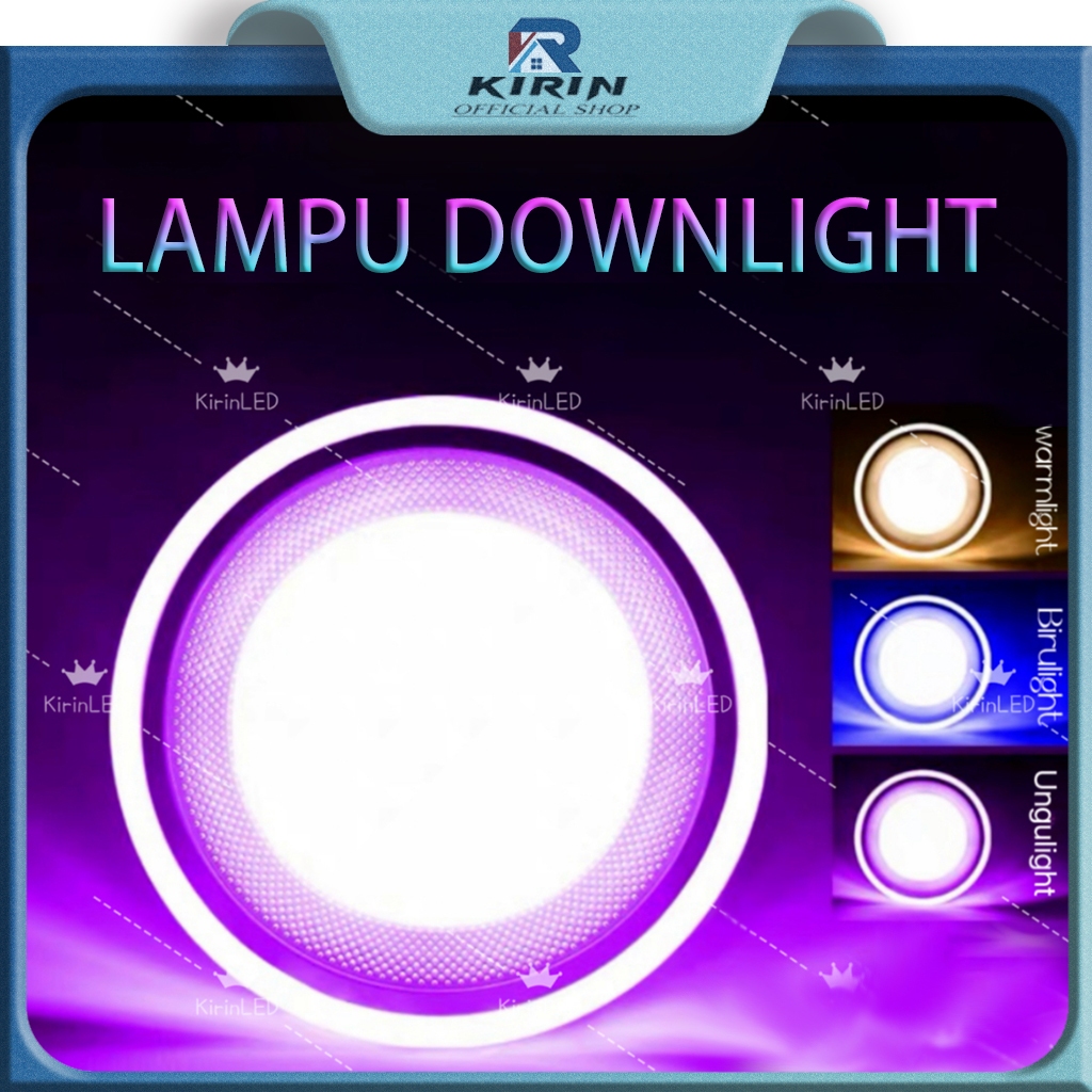 PUTIH UNGU Home Lighting 3 COLOR LED DOWNLIGHT LIGHTS 6W/9W YELLOW+BLUE ...