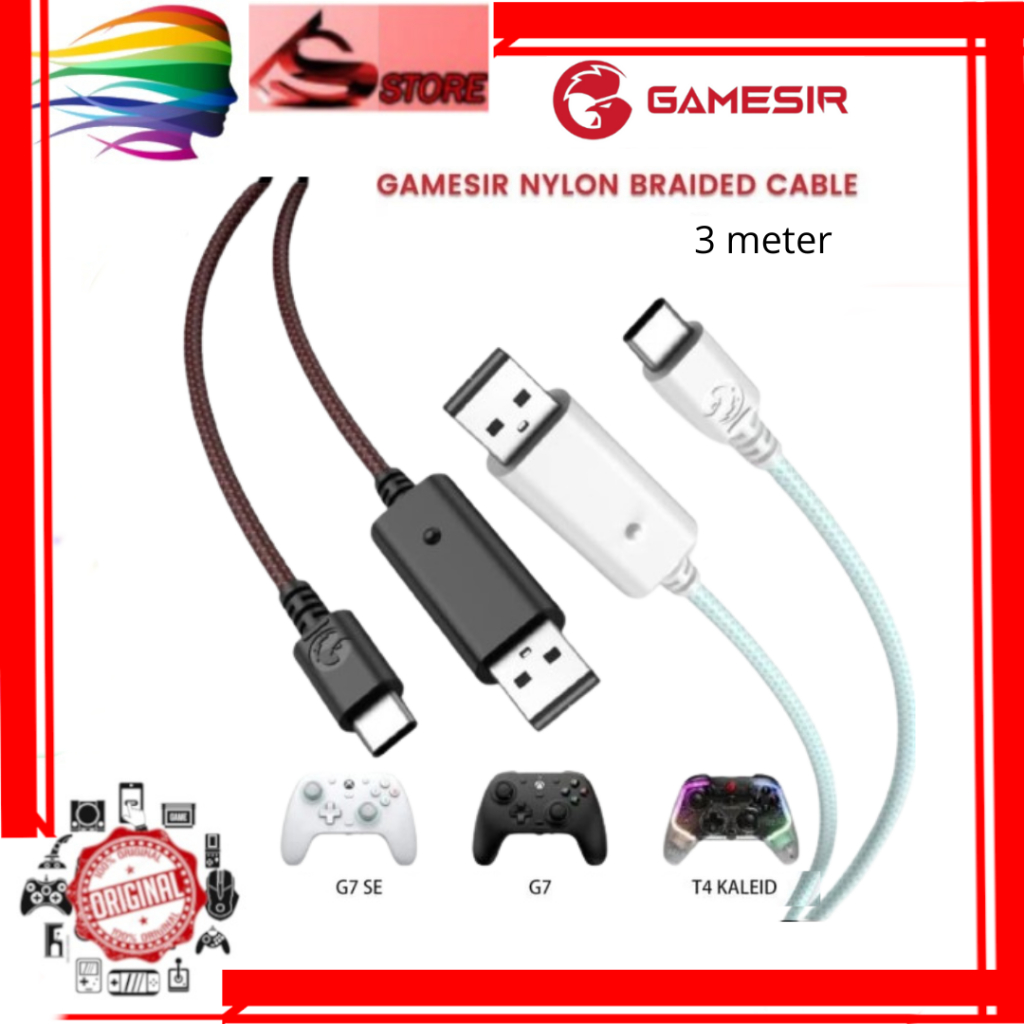 Gamesir AC10 USB Cable Nylon Braided for Gamepad Controller Joystick ...