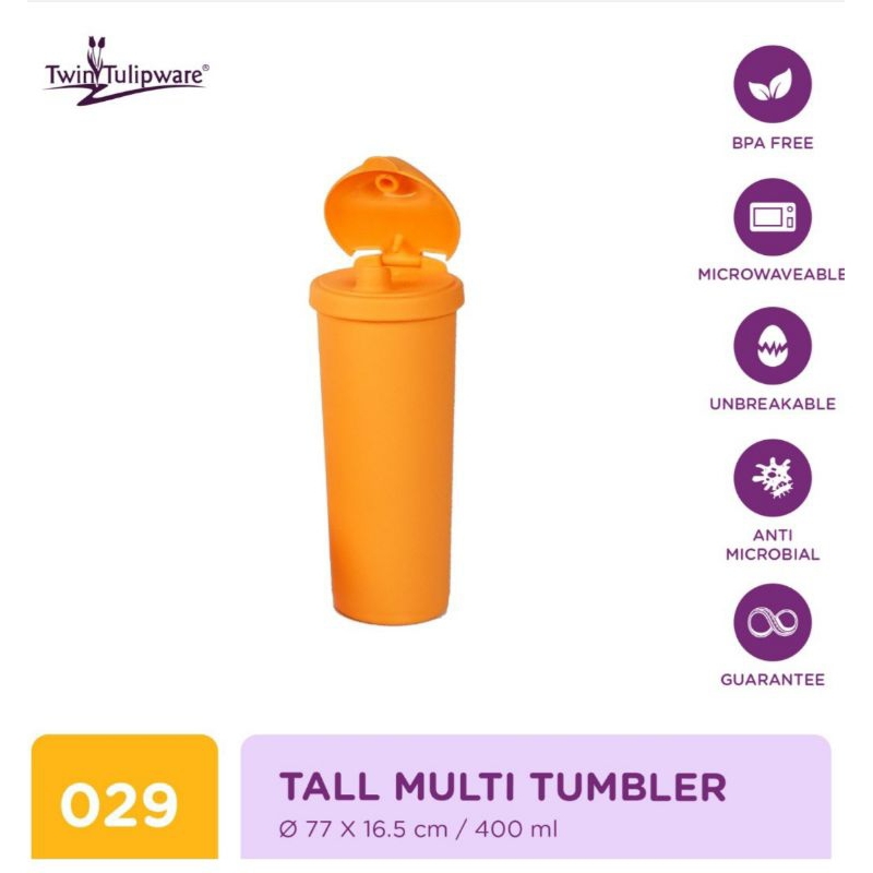 Tulipware tall multi Tumbler 400ml | Shopee Malaysia