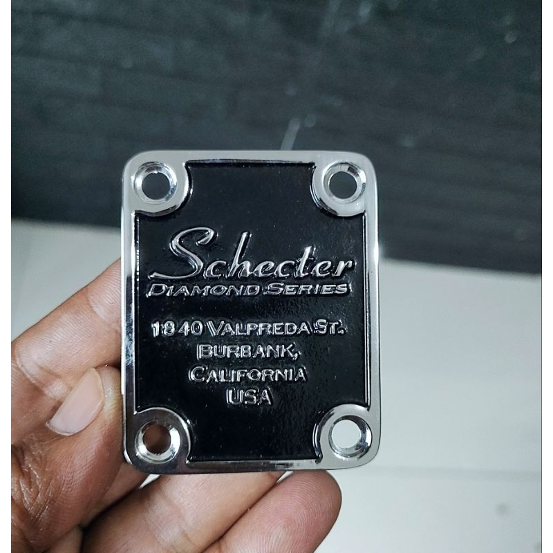 Original USA Schecter guitar Neck plate back plate | Shopee Malaysia