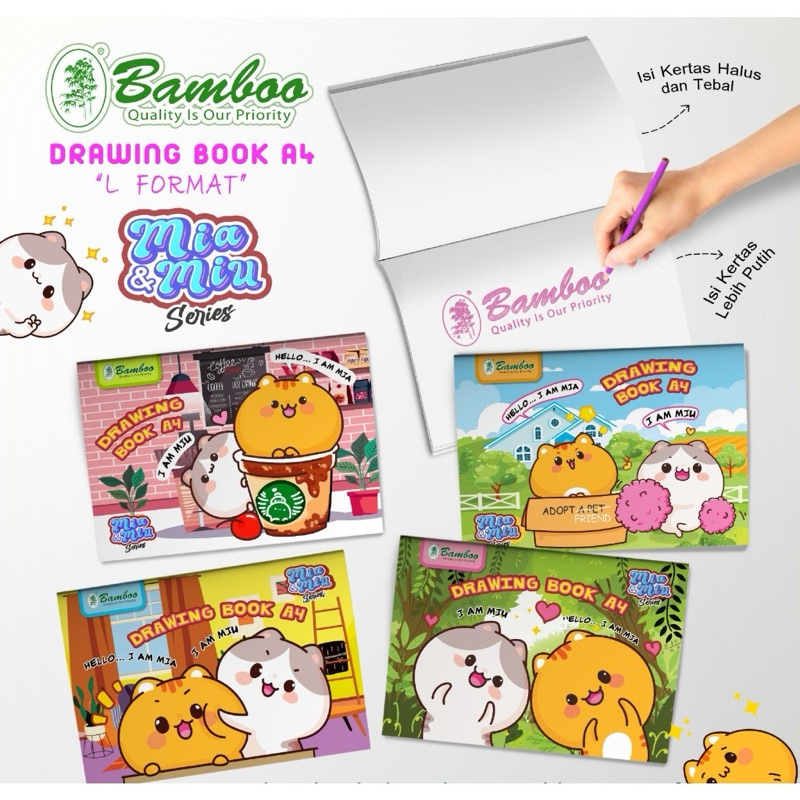 A4 Size BAMBOO Drawing Book/Drawing Book (1Pcs) | Shopee Malaysia