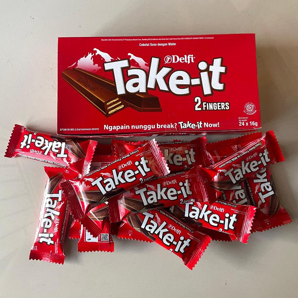 DELFI TAKE IT 2F MILK CHOCOLATE 1 BOX 24 PCS, TAKE IT DELFI CHOCOLATE 2 ...