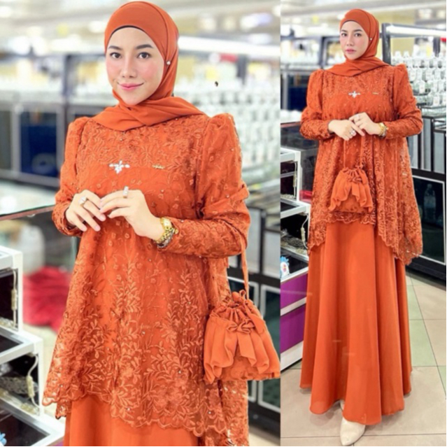 The Latest Luxury 2024 Eid Robe | Dress Gamis Maxi Brocade Material ...