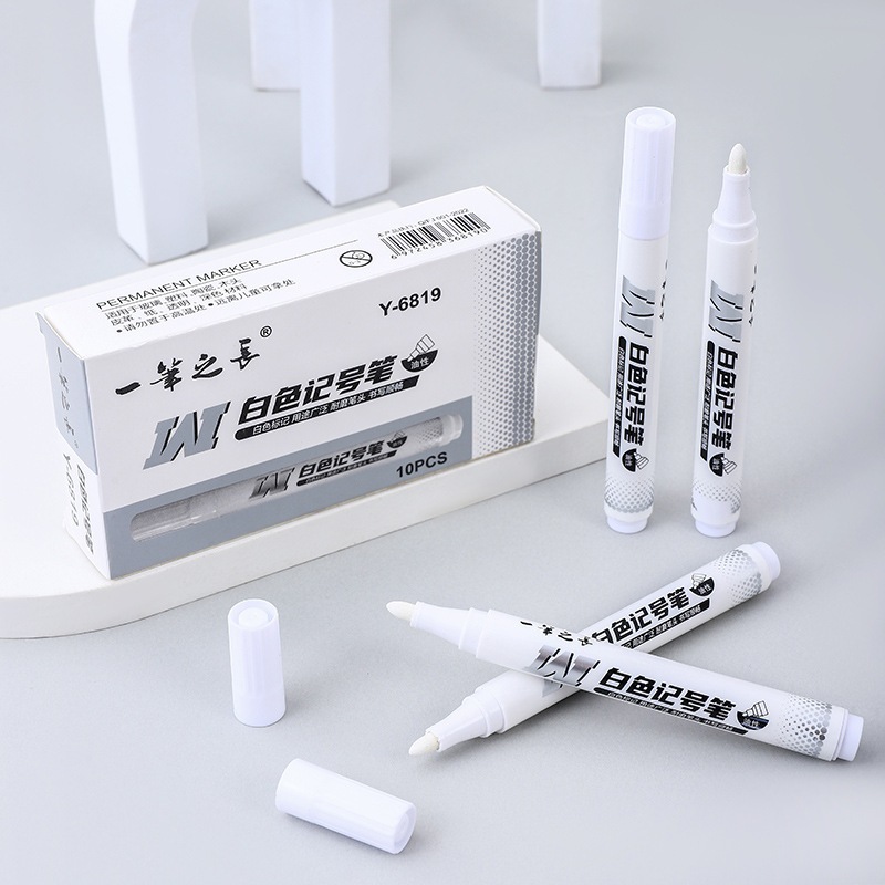 PUTIH White Markers Are Thick And Non-Fading, Waterproof Single Headed ...