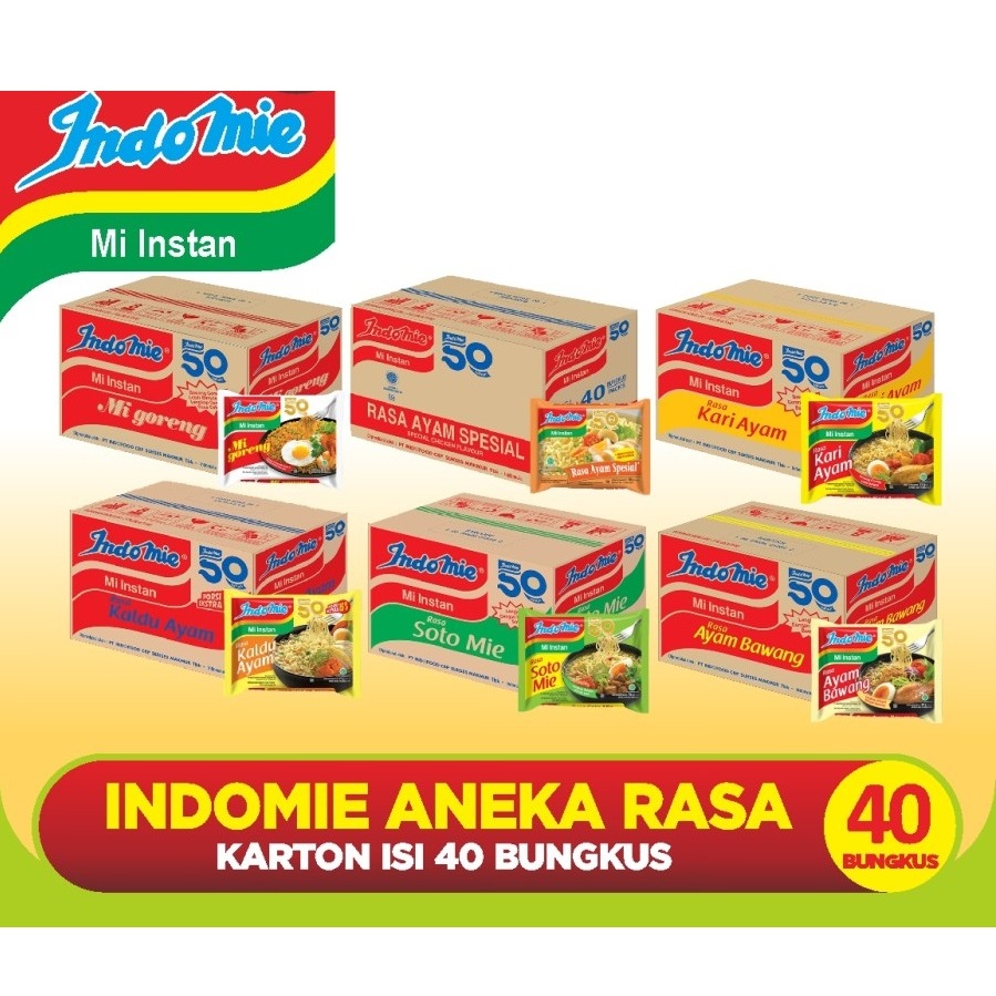 Indomie Instant Box 40 pcs Soto Chicken Broth Special Fried Curry ...