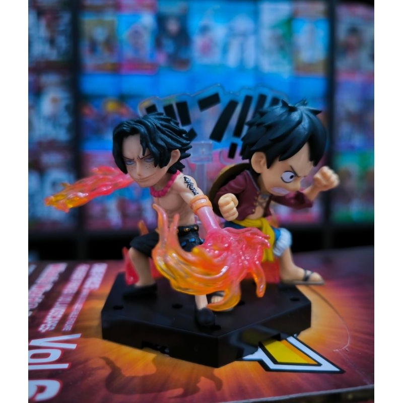 Action FIGURE ORIGINAL WCF ONEPIECE ICHIBAN KUJI LUFFY & ACE BIB ...