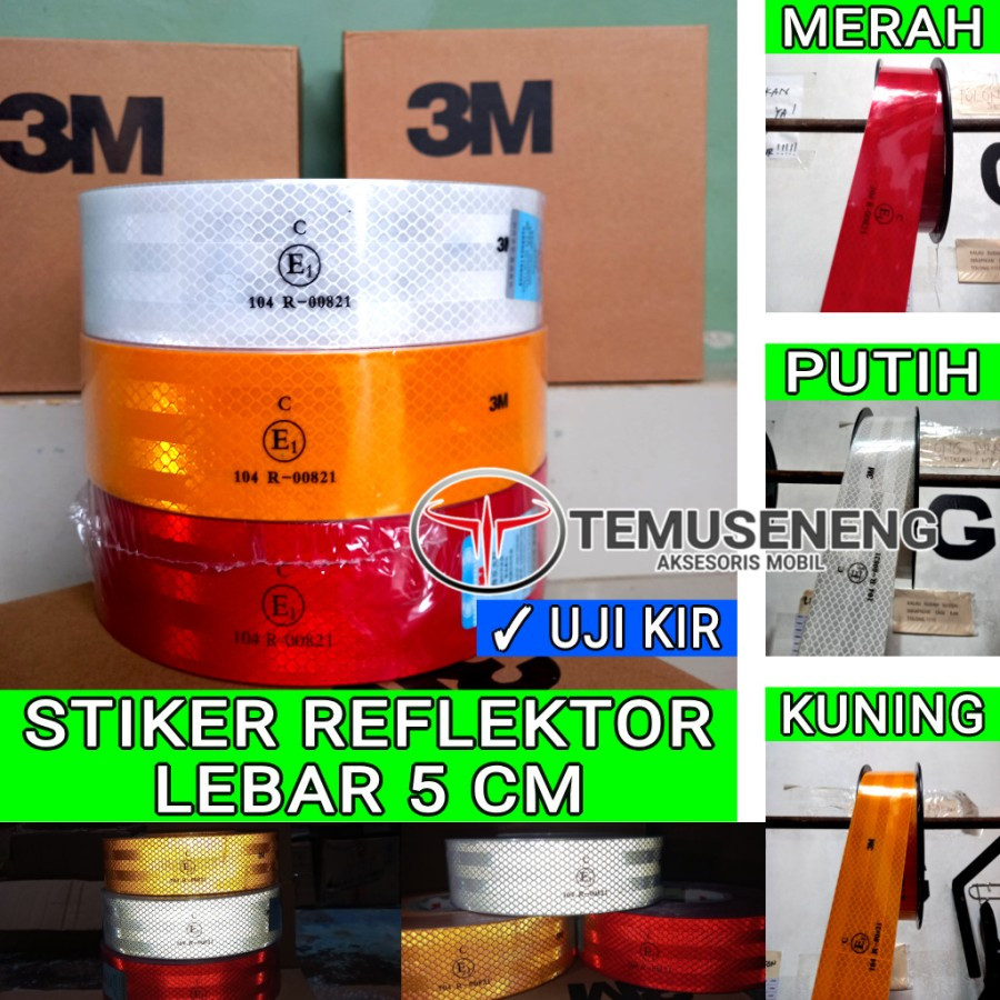 3M REFLECTOR STICKER Passed UJI KIR Dishub Reflective Reflecting ...