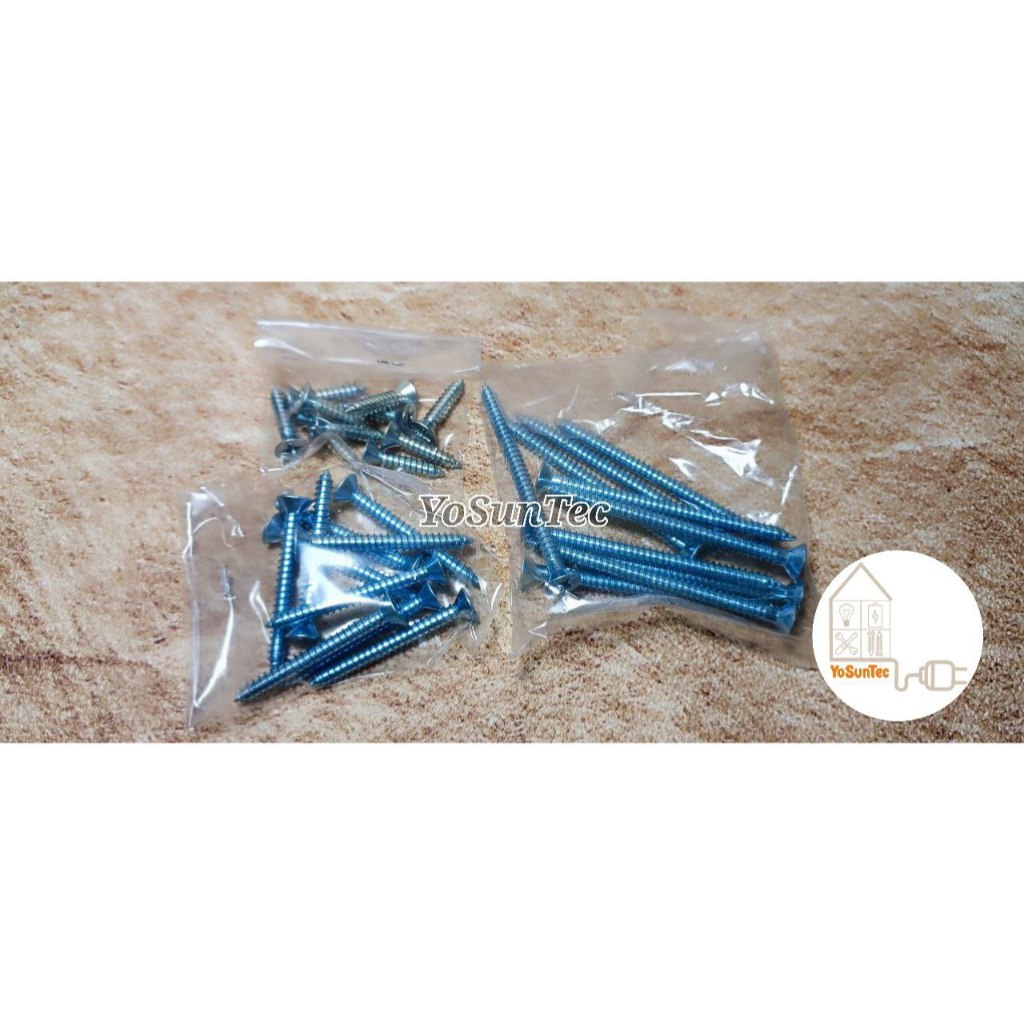 SS 12x1 FAB 12x2 Stainless Steel Flat Head Screws Flat Head Screws ...