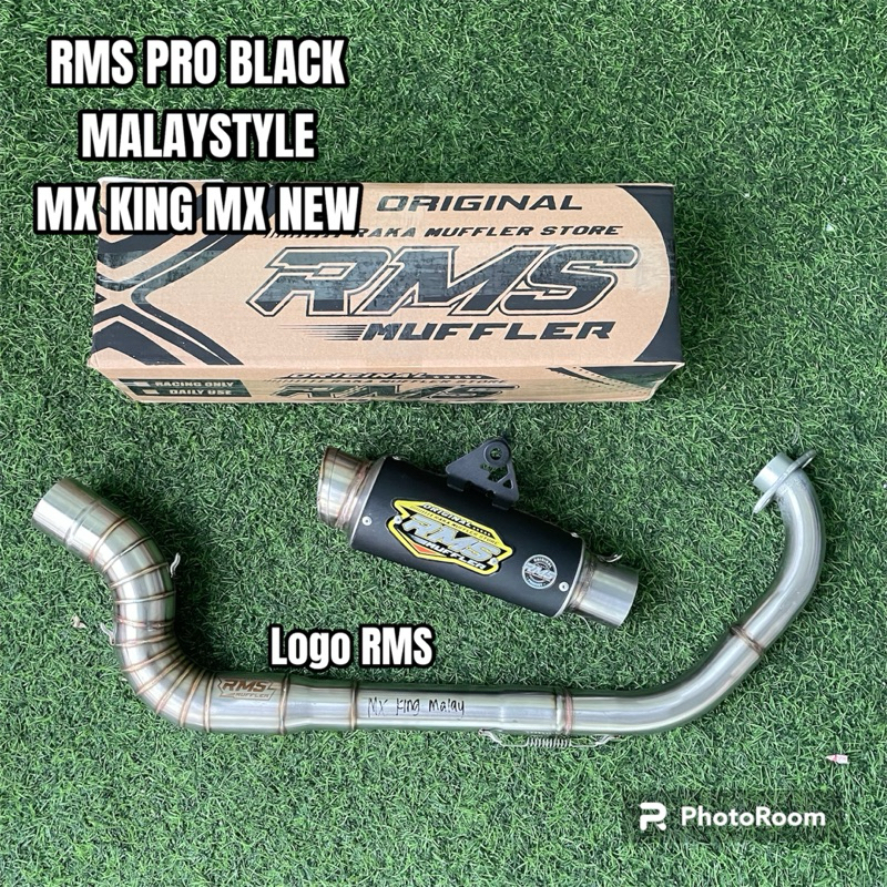 Exhaust rms pro black mx king mx new malaysia style original | Shopee Malaysia