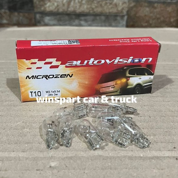Dusk Sen T10 24V 3W AUTOVISION MICROZEN Plug Light Bulb (PRICE PER 1 ...