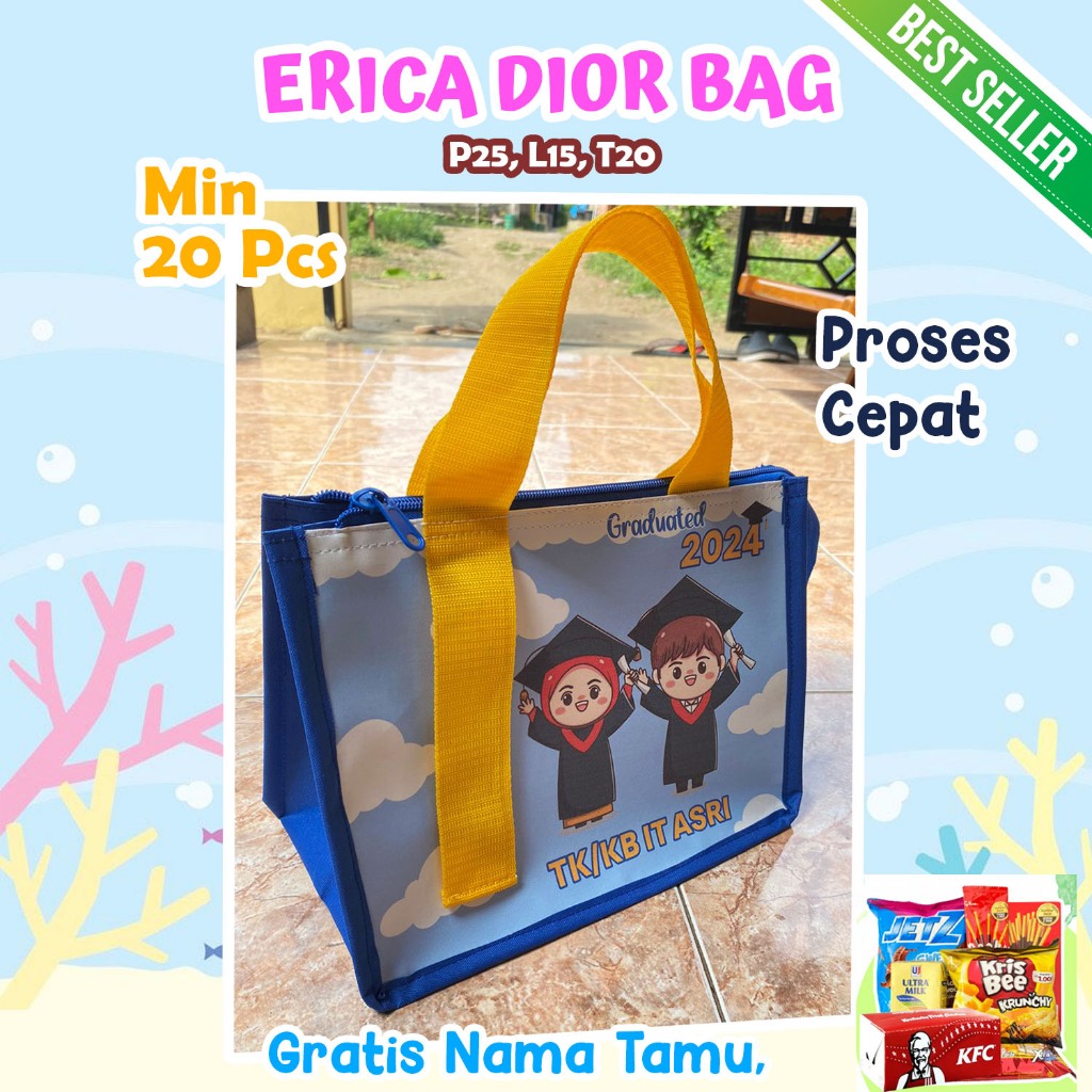 Custom GRADUATION SOUVENIR BAG TK/SD 25X15X20 PREMIUM GOOD BIRTHDAY ...