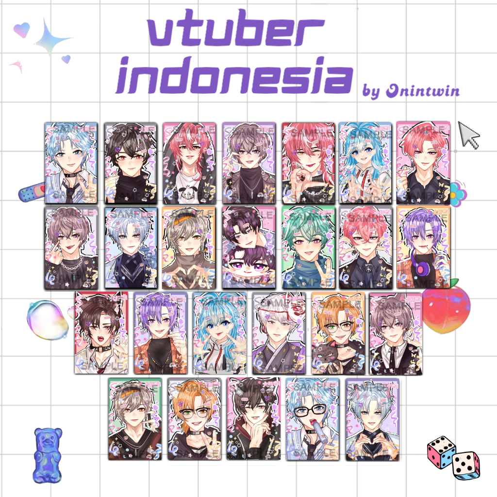 Photocard Vtuber Krow/Agil/Exu/Akemi/Keizaki/Shirofuku/Gin/Ariyasu ...
