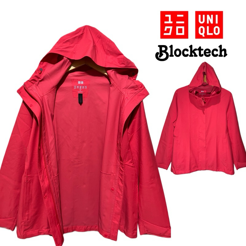 Uniqlo BLOCKTECH Red Original Thrift Brand Outdoor Jacket | Shopee Malaysia