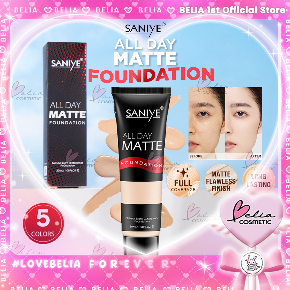 BELIA SANIYE All Day Matte Foundation | Poreless Matte Liquid ...