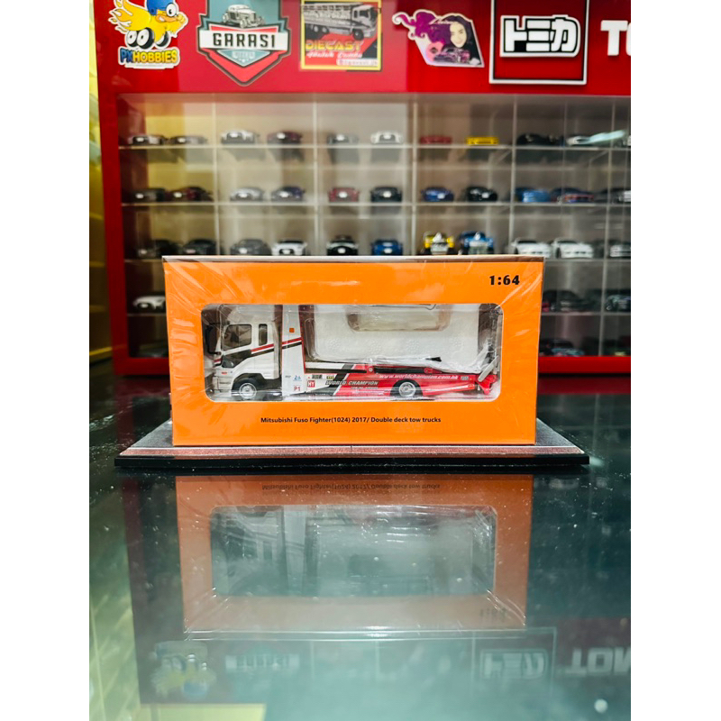 Gcd 1:64 Mitsubishi Fuso Fighter 2017 Double Deck Trailer Tow Truck ...