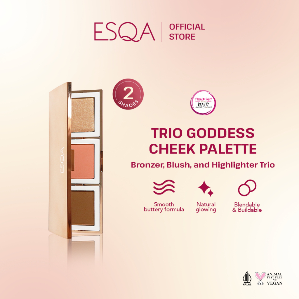 Esqa Trio Goddess Cheek Palette - Athena | Shopee Malaysia