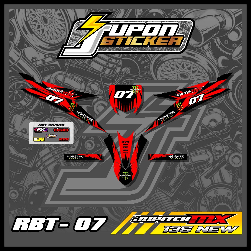 Sticker Striping RBT JUPITER MX New 135 Semifull Sticker Custom Trail ...