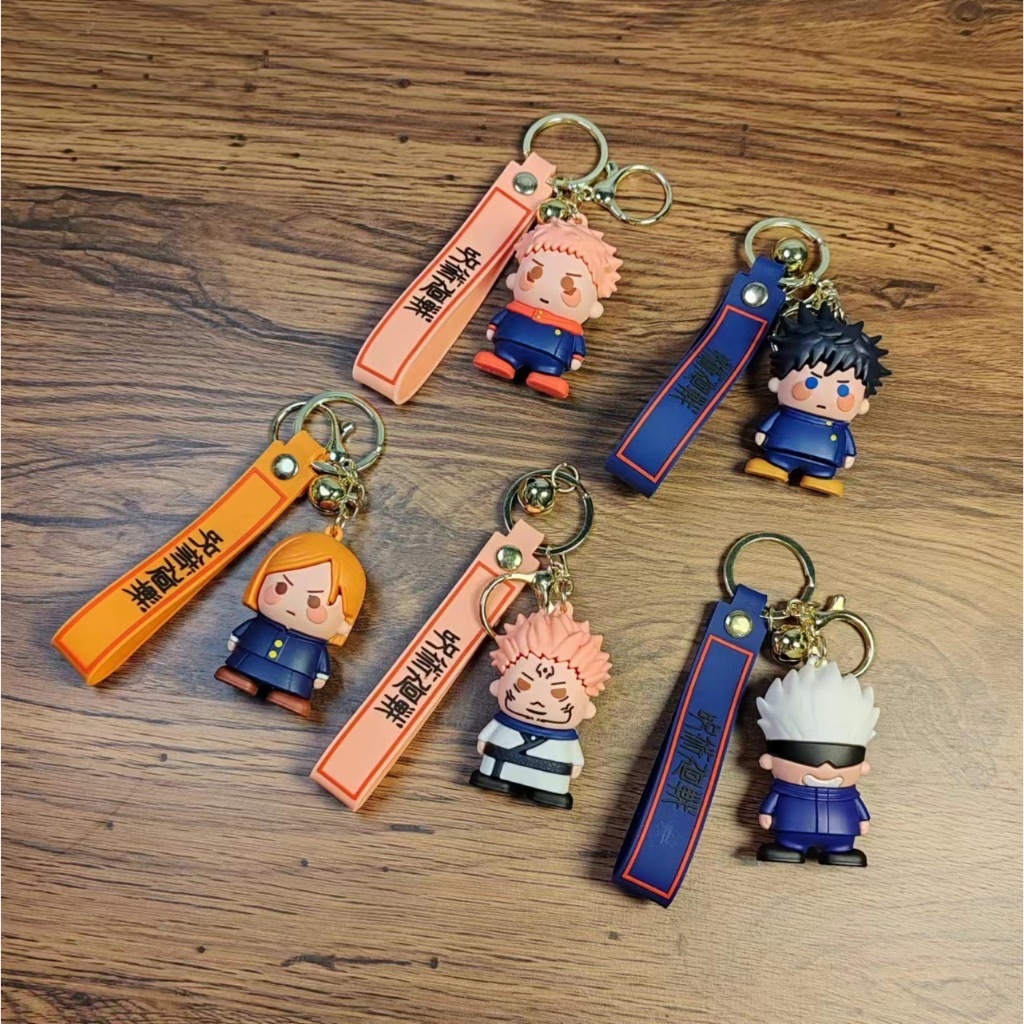 GANTUNGAN 3D Keychain Jujutsu Kaisen Figure Keychain Ganci Anime Gojo ...