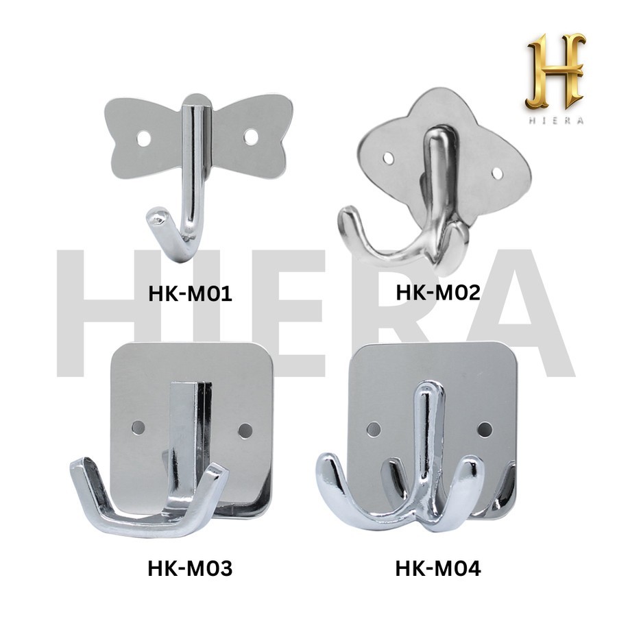 GANTUNGAN Kapstok Single Bathroom Wall Mounted Hook Clothes Hanger Without Nails | Shopee Malaysia