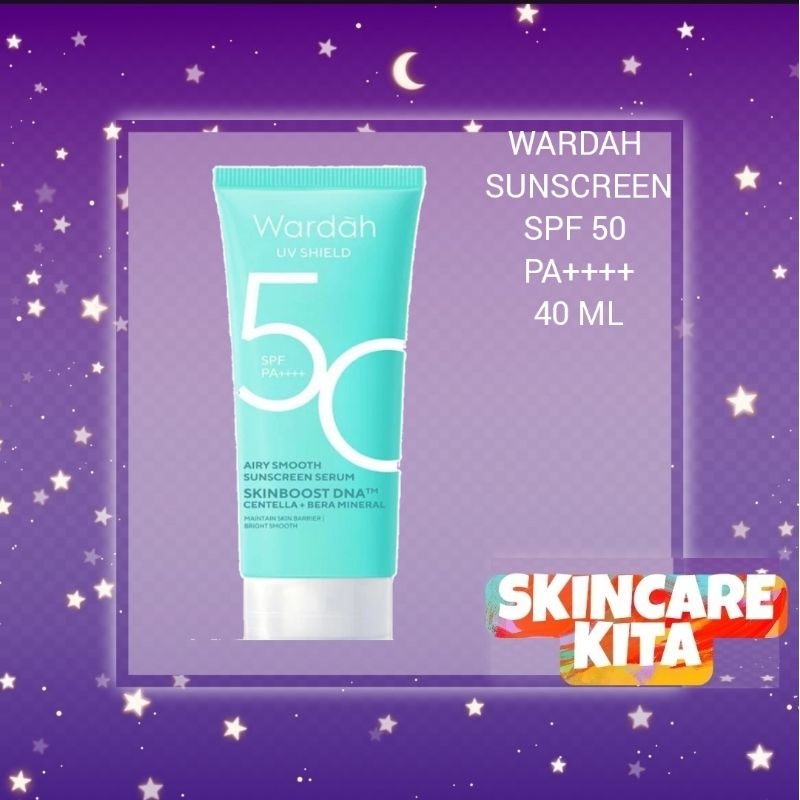 Wardah UV Shield Airy Smooth Sunscreen Serum SPF 50 PA++++ 40 ML ...
