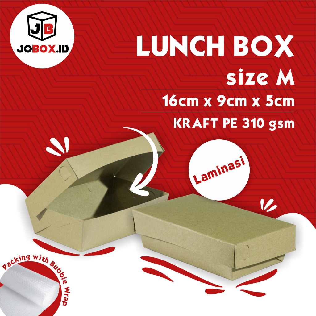 Paper Lunch Box M Kraft Material 310 gsm FULL Lamination/Kraft Lunch ...
