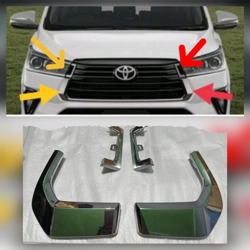 LIST LIS GRILLE TOYOTA INNOVA REBORN CHROME ORIGINAL ORIGINAL PART CODE ...