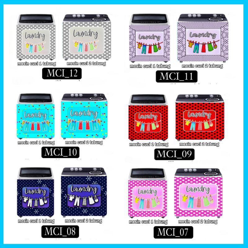 MESIN 1 tub washing machine sticker / 2 tub washing machine sticker / 1 ...