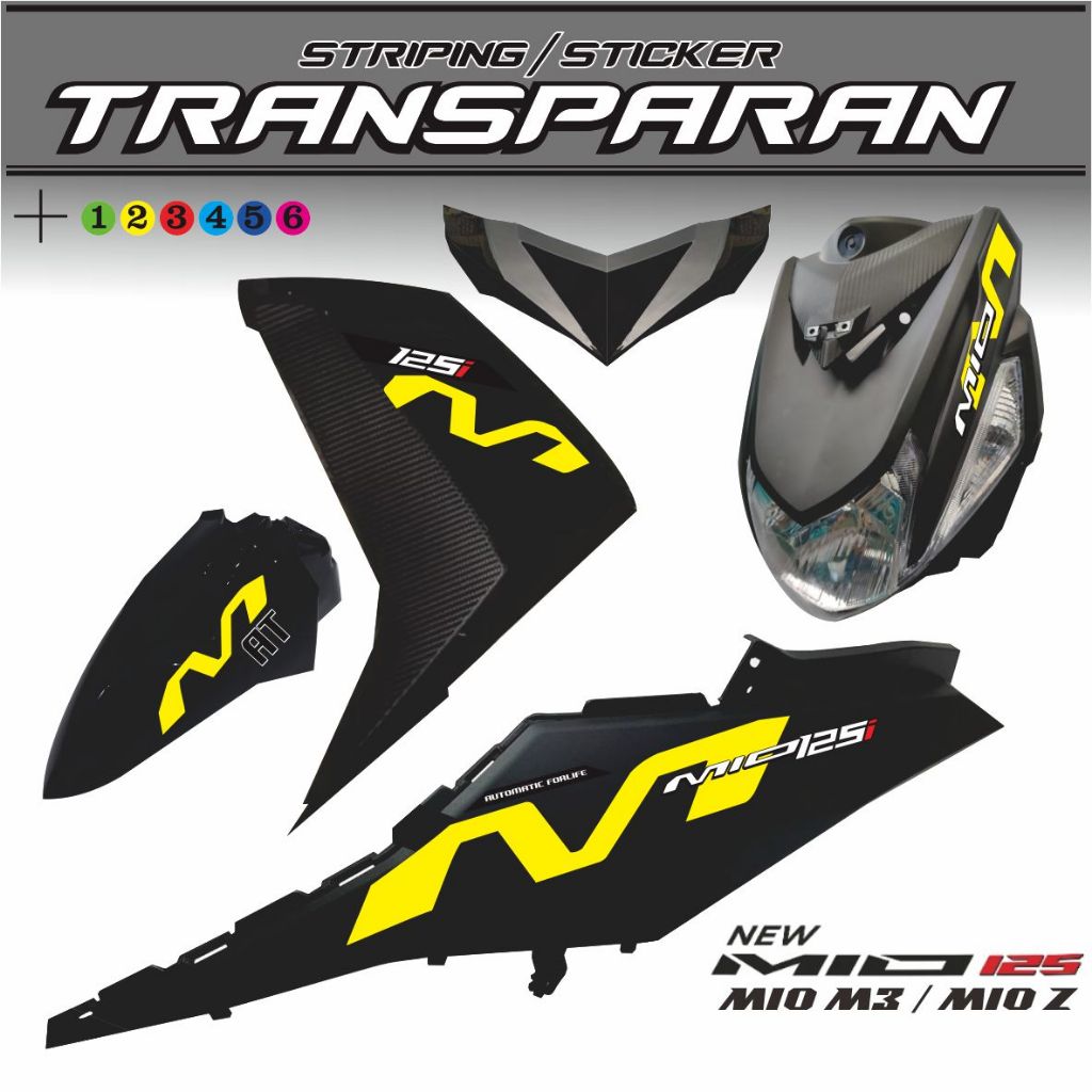 Mio M3 Motorcycle STRIPING/Transparent Sticker MIO 125 M3 MIO Z ...