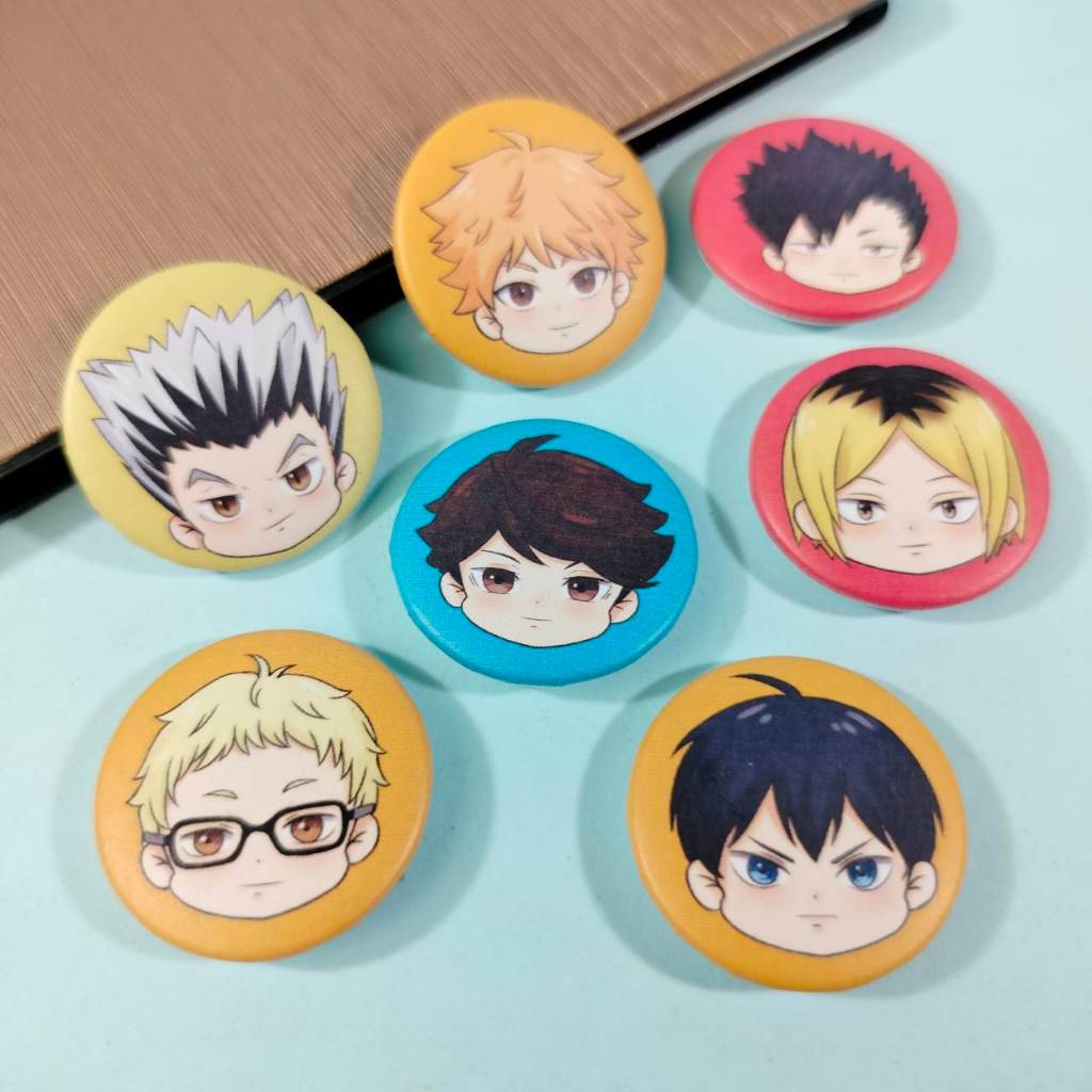Mini Size "32 x 32 mm" Haikyuu Anime Character PIN - Bross Safety PIN ...