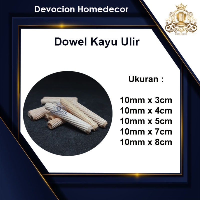KAYU 10mm Thick Wood Thread Dowel. Threaded Wood Dowel 10mm x 3cm, 10mm ...