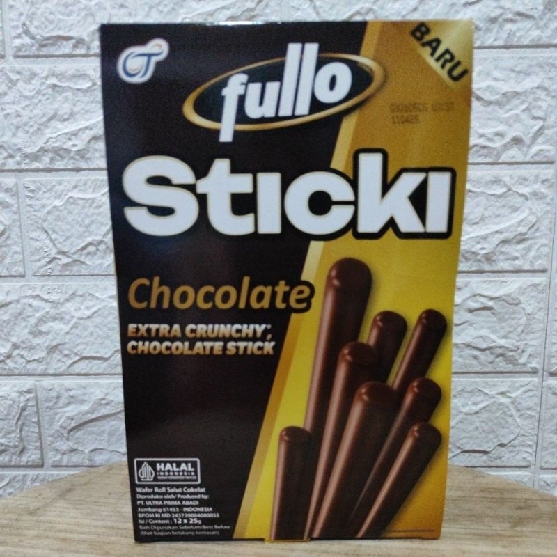 New FULLO STICKI Chocolate Stick, Extra Crunchy, 1 Box Contains 12 x ...