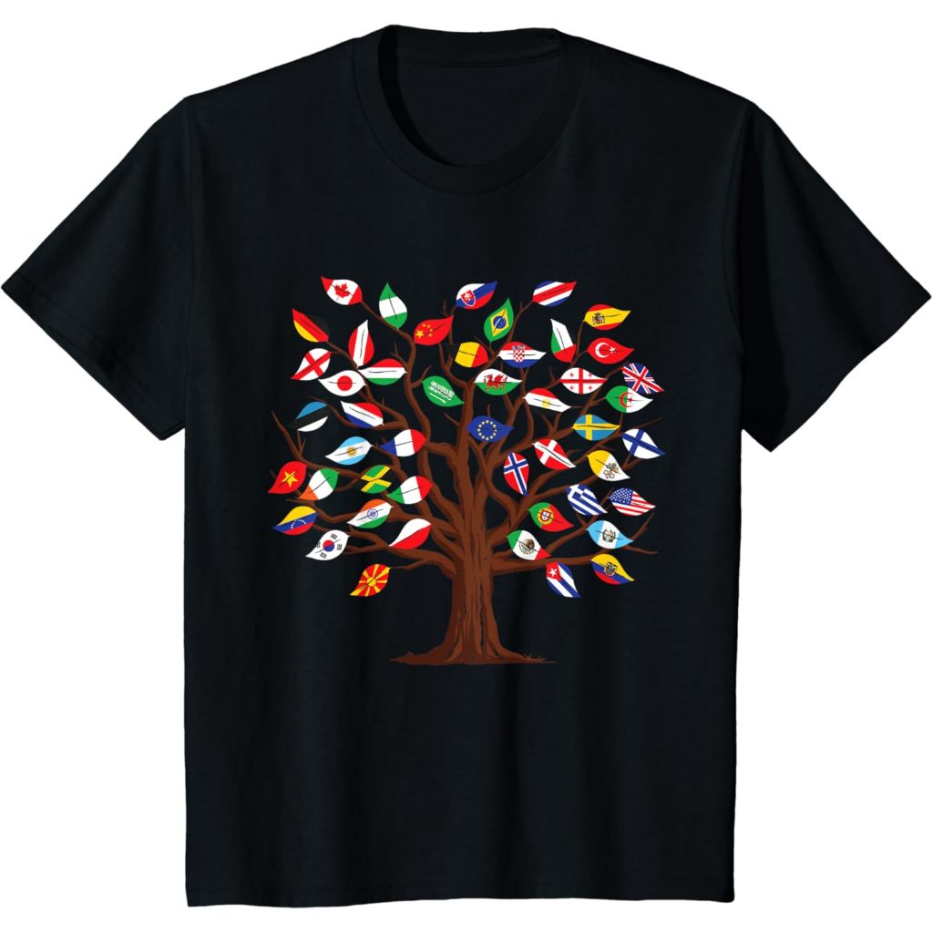 Flags of Countries of the World international flag tree kid T-Shirt ...