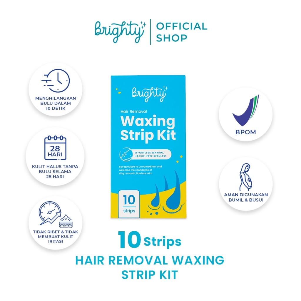 Brighty Hair Removal Waxing Strip Kit Underarm Waxing Package Pubic Hair Removal Sugar Wax Hair