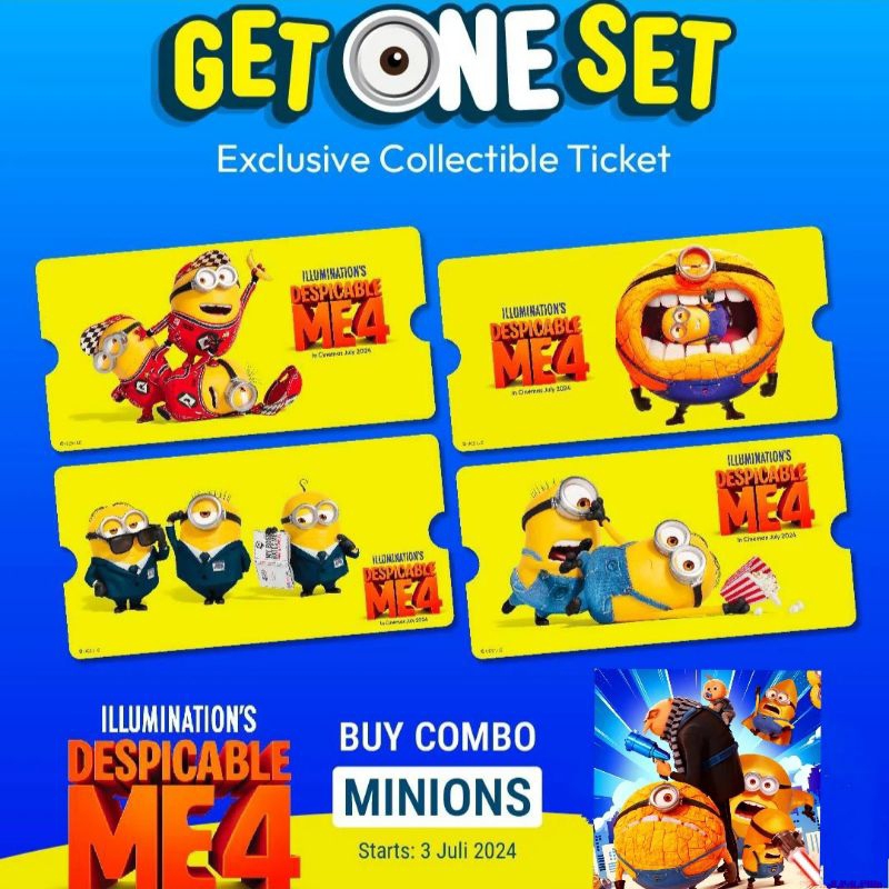 Despicable Me 4 Exclusive Collectible Ticket Illlumination's Pit Crews ...