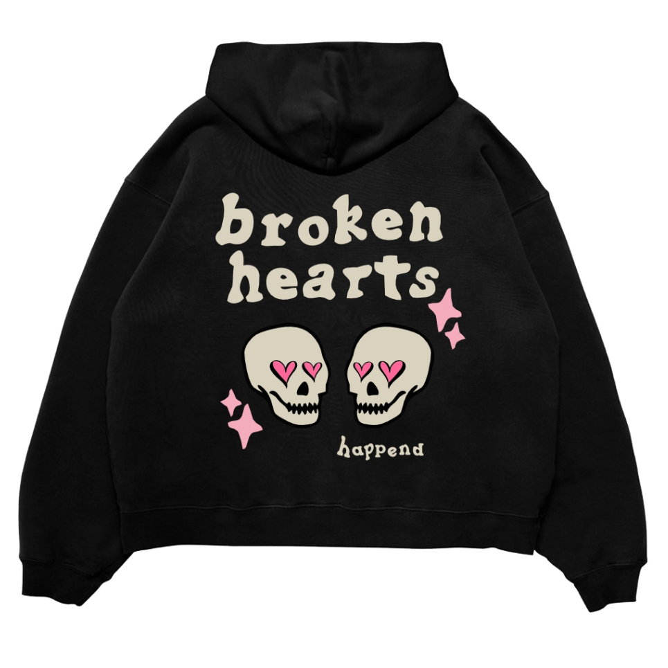 HPND - Original Basic Broken Heart Fleece Boxy Fit Hoodie Sweater ...