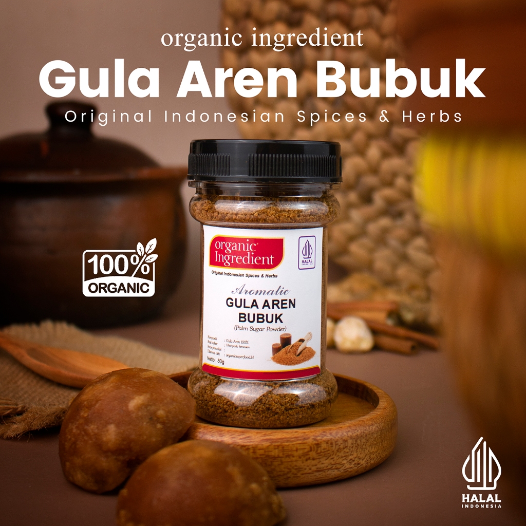 Organic Ingredient Palm Sugar Powder, Original Indonesian Kitchen Spice ...